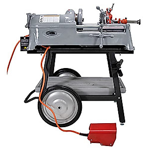 RIDGID® 535 V1 Pipe Threading Machine with Universal Cart 811A Die Heads Alloy Steel Dies and 70830 Dark Oil (Renewed)
