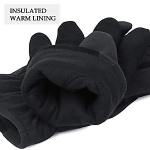 OZERO Winter Work Gloves Deerskin Suede Leather Palm Gloves for Men Women Yard Work Shoveling Driving Cycling Cold Proof