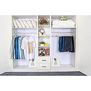 Quality Acrylic Lucite Clear Hangers, Made of Clear Acrylic for a Luxurious Look and Feel with Swivel Hook (Clear - Gold Hook, 5)