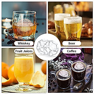 Koilox 3D Soccer Ball Molds Ice Cube Trays Black Silicone,4x Large Ice Ball Maker with Lid Easy Release BPA Free 2.2 Inches Sphere Ice Moulds for Freezer,Whiskey,Cocktail,Juice,Bourbon