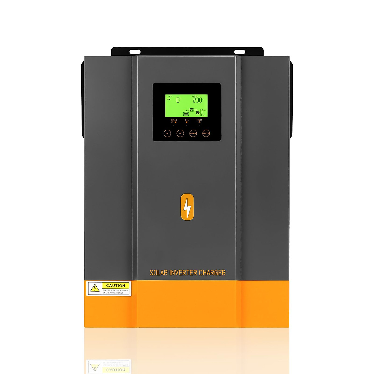 PowMr Solar hybrid Inverter 3200W 24VDC to 220-230VAC,Built in 80A MPPT Solar Charge Controller,Off-Grid Pure sine Wave Inverter,Work with 24V Lead Acid & Lithium Battery,Solar Power Utility Generator