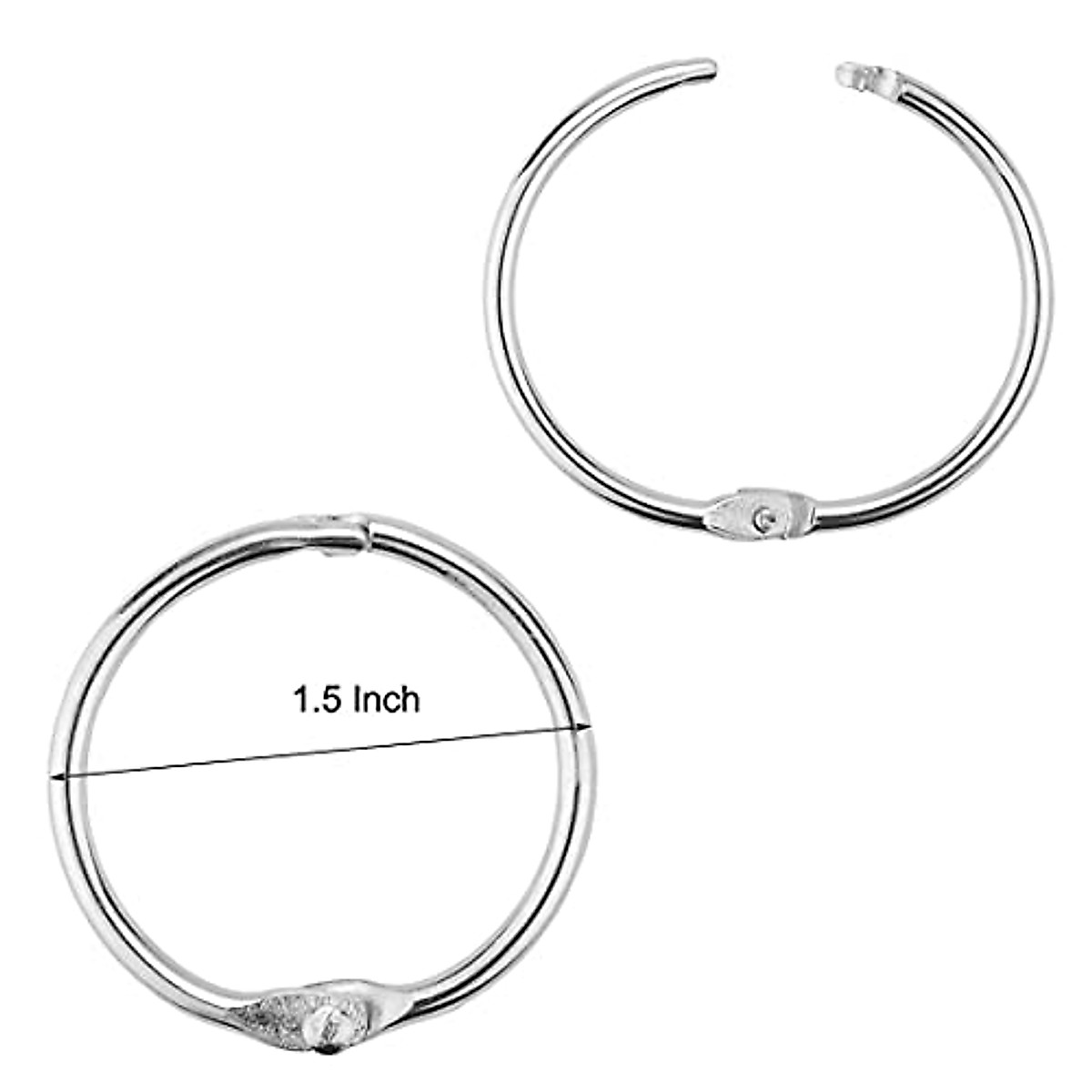 1.5" Metal Book Rings 01438-10 Rings