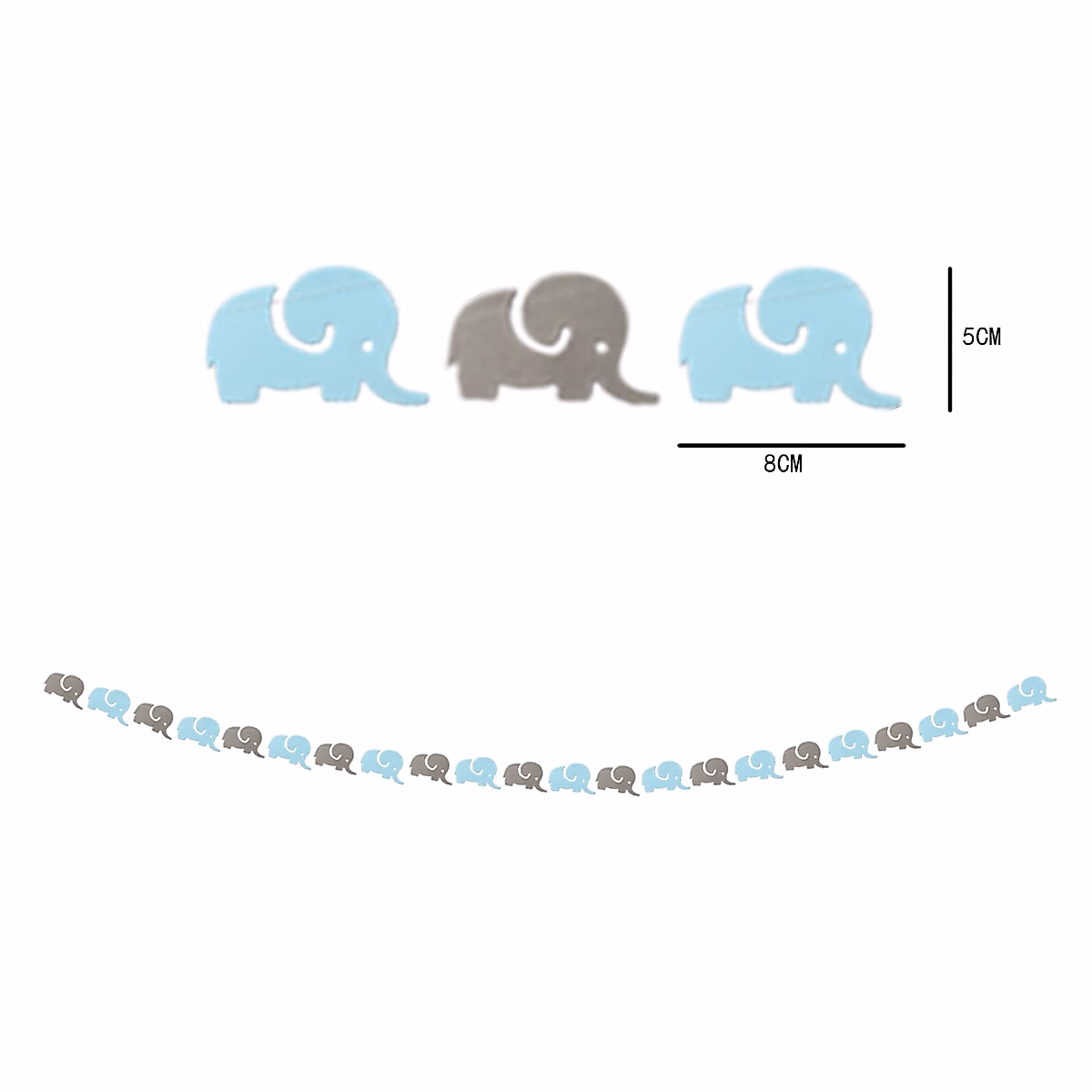 ZERODECO Baby Shower Decorations, It's a Boy Banners Baby Boy Foil Balloon Paper Fans Elephant Flags Printed Balloons Bridal Shower Party Decorations