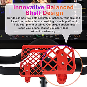 Ehaijia Cell Phone Holder, Balanced Cell Phone Holder with a Screwdriver, Secure and Durable Holder for Smartphones, Compatible with Peloton Bike/Bike+, Easy to install&Multi-functional