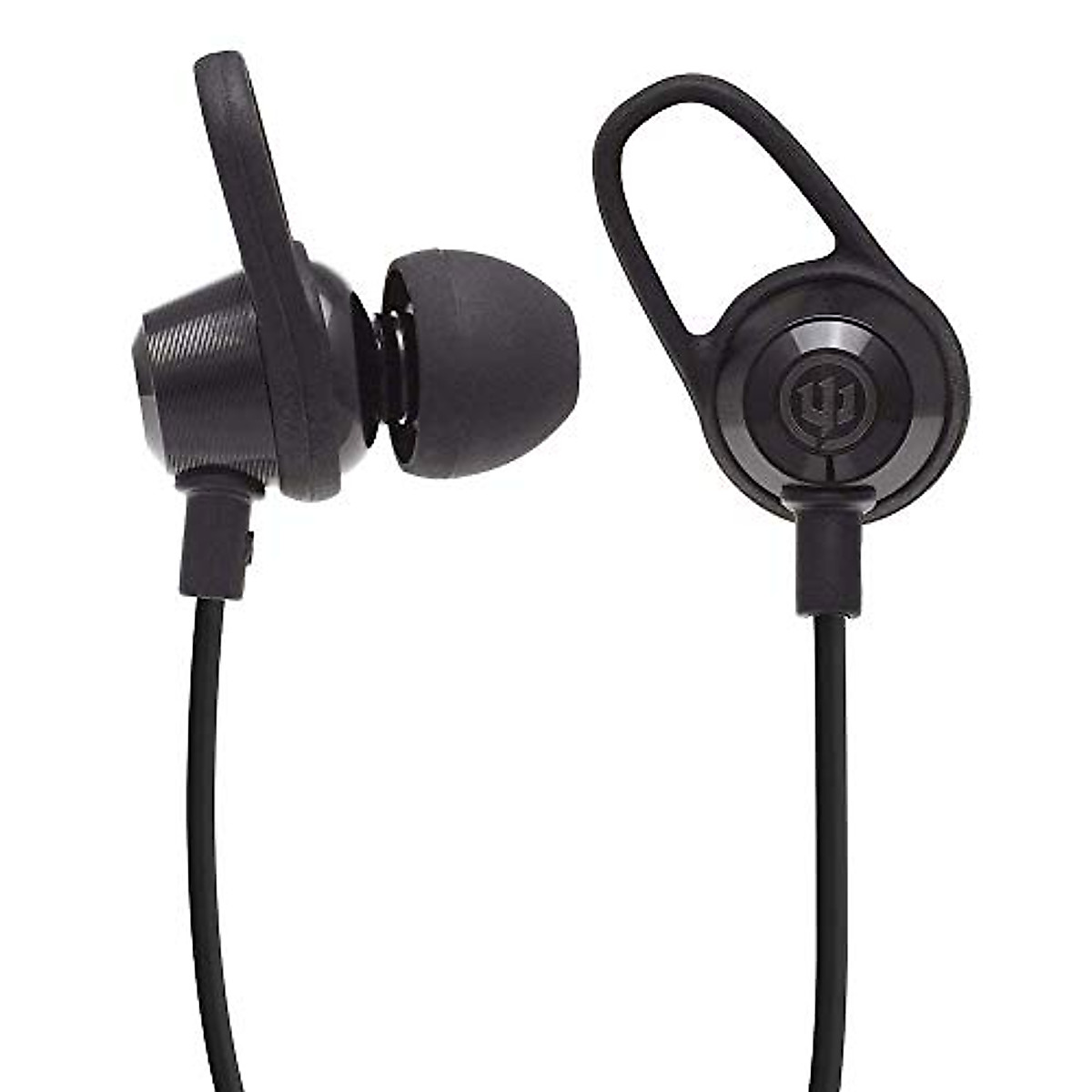 Wicked Audio Bandido Wireless — Bluetooth Earbuds with Microphone and Track Control — Wireless Headset with Metal Housing, Loop and Fin Attachments and Enhanced Bass — Black