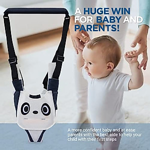 Watolt Baby Walking Harness - Handheld Kids Walker Helper - Toddler Infant Walker Harness Assistant Belt - Help Baby Walk - Child Learning Walk Support Assist Trainer Tool - for 7-24 Month Old (Panda)
