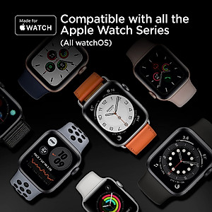 Spigen for Apple Watch Charger Stand [MFi Certified] Charger for Apple Watch Series 10/9/8/7/6/5/SE Ultra 2 49mm 45mm 44mm 42mm 41mm 40mm Nightstand Mode - Built in Charger&USB C Cable/No Adapter