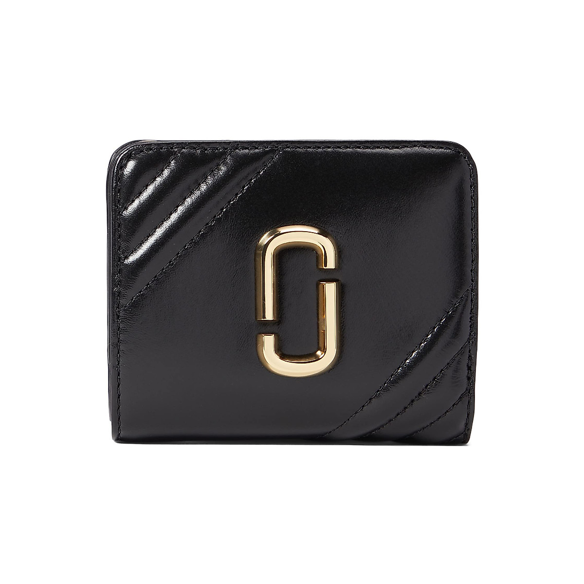 Marc Jacobs The Glam Shot Mini Compact Wallet Black One Size