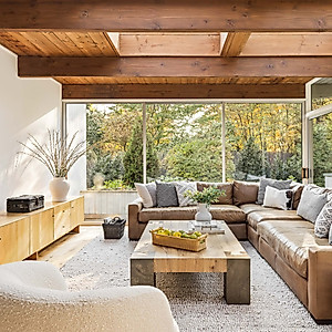 The Basket Lady Covered Wicker Storage Basket Nested Set of 2 Antique Walnut Brown