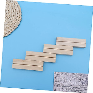 Gogogmee 10pcs Wooden Holder Photo Holders Wedding Signs Sticky Notes Holder Card Flipper Logo Place Cards Table Card Display Stands Rustic Table Number Holders The Sign Table Signs