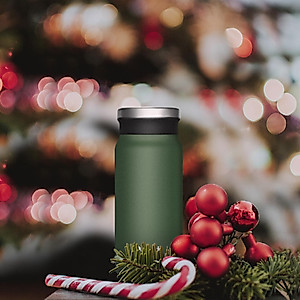 TSURUYA 14oz CoffeeThermos Vacuum Insulated Stainless Steel Travel Tea Mug, Thermos for Hot Drinks Leak Proof Coffee Tumbler with Lid for Home, Office or Car