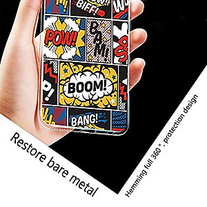 Phone Case for LG K31 Rebel 5.7 Inch, with [2 x Tempered Glass Screen Protector], KJYF Clear Soft TPU Shell + Ultra-Thin Anti-Scratch Anti-Yellow Case for LG K31 Rebel - Happy