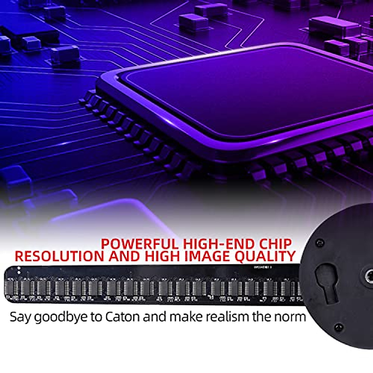 CACACOL 3D Circle App Hologram Advertising Fan 224 Lights 16.5" Wi-Fi Holographic LED Fan Creative Advertising Design Store Sign