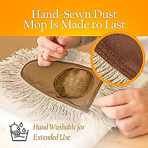 Stanley Home Products Washable Nylon Dry Mop - Removes Dust and Dirt from Surfaces and Hard to Reach Areas (Complete Mop)