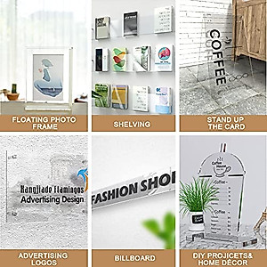 Clear Acrylic Plexiglass Sheet-1/4 Thick Cast - 12" x 16" (2 Pack)6mm Clear Acrylic Sheets for DIY, Signs and Crafts