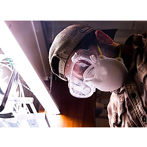 Protective Safety Goggles, Clear Lens & Anti Fog, Adjustable Head Belt Lightweight & Durable, 1 Pack