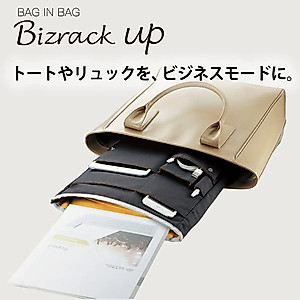 KOKUYO Bag in Bag Bizrack Up A4 Black For Inner Bag カハ-BR32D Japan Import With Kanji Love Sticker