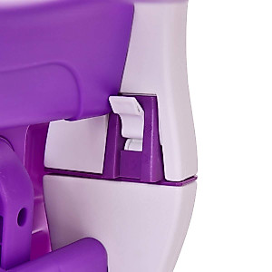 HONEY JOY 5 in 1 High Chair, Convertible Highchair for Babies and Toddlers/Table Chair Set/Booster Seat/Toddler Chair w/Safety Harness, Reclining Backrest, Double Food Tray (Purple)