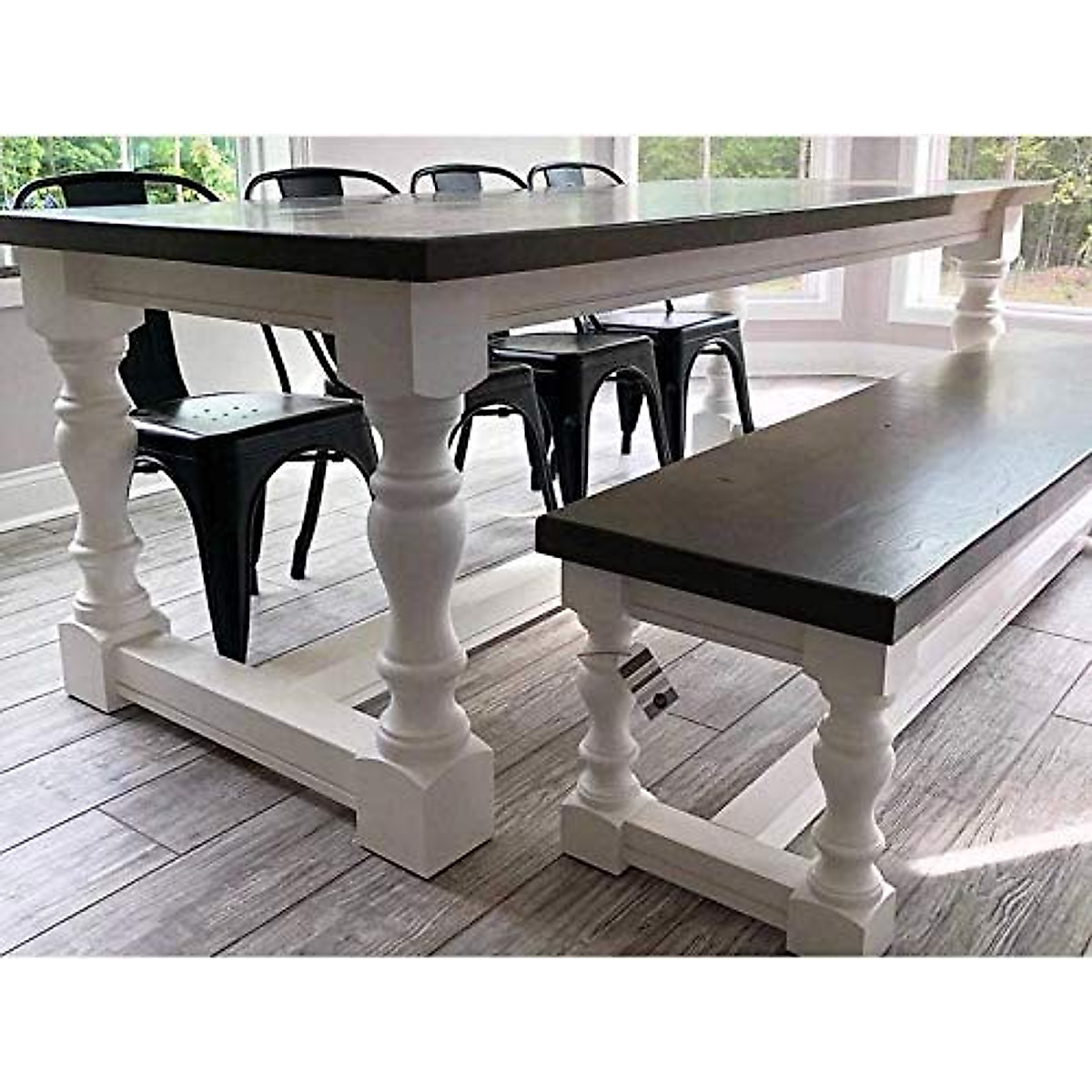 CAROLINA LEG CO. Maple Monastery Bench Legs - Replacement Coffee Table Legs - Unfinished - Set of 4 - Made in NC - Dimensions: 3.5" x 16"