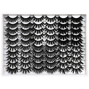 30 Pairs 20MM False Eyelashes Wholesale 6 Styles Mixed Lashes 8D Fluffy Volume Dramatic Faux Mink Eyelashes Pack