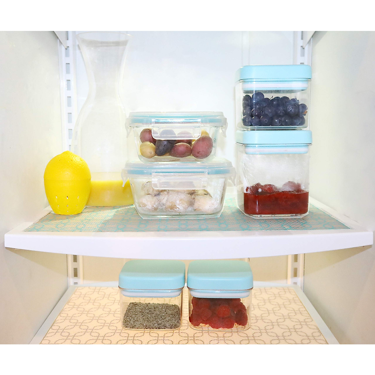 ACHub Premium Fridge Liner, BPA Free, Food Safe - Wider Roll Cut to Fit, Non Adhesive, Washable, Easy to Clean & Durable EVA Shelf Mats - FridgeFresh-Liner (10-FT, Grey)