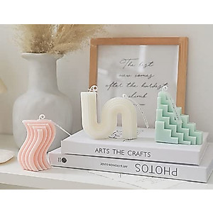3PcsTwist Candle Aesthetic Candles Soy Wax Geometric Shaped candlesU Shaped, S Shaped and triangleCandle ,Art Decorative Candles for Wedding Birthday Decorative Gift