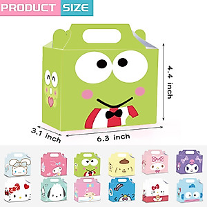 24Pack Party Gift Boxes Party Favors/Candy Boxes, Tote Boxes, Gift Boxes for Kids Paper Favor Packs Adults Birthday Party Decora- 12 Pattern