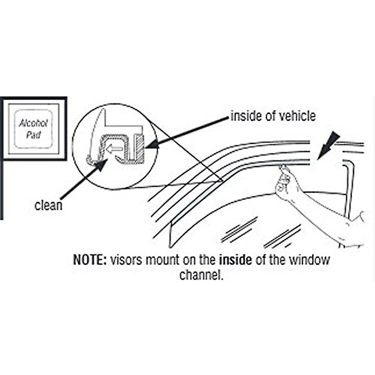 Mifeier 2pc in-Channel Front Sun/Rain Guard Window Visors Compatible with Ford Ranger 1993-2011 Wind Deflector 92083