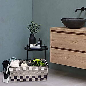 Toilet Basket Tank Topper -Bathroom Storage Topper-Bathroom Toilet Organizer -Storage Basket for Bathroom