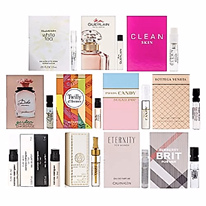 Designer Perfume Sampler Set Lot x 12 Sample Vials - High End Fragrance Samples for Women, 12 Piece Set