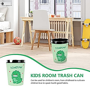 DOITOOL Bin Bins bin: Wastebasket Holder Recycle cans Garbage Clamping Gallon Kids Round Bathroom Boys Paper Large car Ring can Adorable Kitchen Room Small Basket: for You Round Basket Round Basket