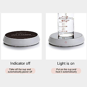 Coffee Warmer,Coffee Mug Warmer,Electric Beverage Warmer,Smart Coffee Warmer with Two Temperature Settings,Office Home Use Beverage Warmer Plate for Coffee, Milk, Tea, Water (Black and White)