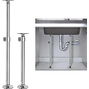 Eapele Undermount Sink Brackets, Adjustable Stainless Steel Undermount Sink Support , Heavy Duty Repair System Kit for Kitchen or Bathroom（16.8"-29.5"）