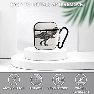 Airpods Case Dinosaur Illustration Airpod Hard Case Cover Headphone Cases for Apple Airpods1 Airpods2