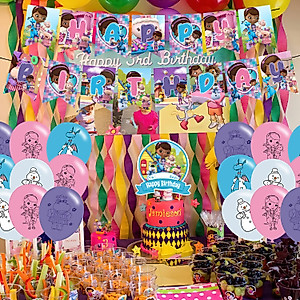 Doc McStuffins Party Decorations,Birthday Party Supplies For Doc McStuffins Party Supplies Includes Banner - Cake Topper - 12 Cupcake Toppers - 20 Balloons - 3 Doc Girl Honeycomb Centerpieces