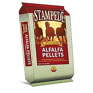 Stampede Alfalfa Pellets, Non-GMO - Perfect for Rabbits, Goats, Equine, and More! (40 lb)
