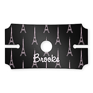 YouCustomizeIt Personalized Black Eiffel Tower Wine Bottle & Glass Holder