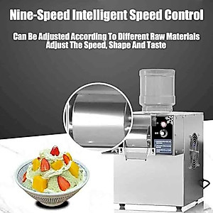 XURUIUS Commercial Ice Crusher, Smoothie Machine, Automatic Snow Cone Machine, Cone Ice Cream Machine, Adjustable Thickness 1000W, Machinery (120KG)