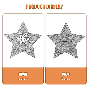 8PCS Xmas Five- Pointed Star Cutter Fork Bag Christmas Tableware Cover Decor Decor for Celebration Party
