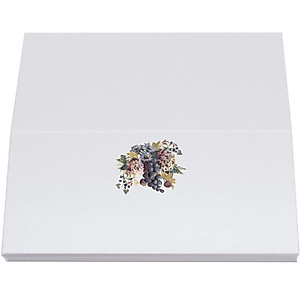 Wine Grapes and Chicory Place Cards, Set of 25, Pre-cut and Scored - Wedding, Party, Dinner, and Special Events - Made in the USA