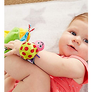 Lamaze Gardenbug - Baby Foot Finder Socks & Wrist Rattle Set - Sensory Development Toys - Newborn Baby Essentials