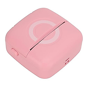 Febuliy Mini Thermal Printer Bluetooth Portable Handheld Sticker Printer 200Dpi USB Charging Small Smart Pink for Office Home