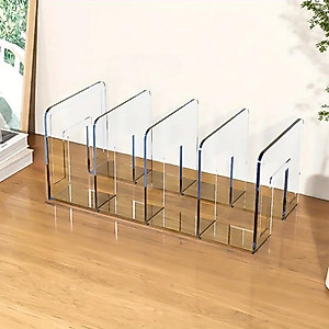 Clear Closet Bag Storage Dividers Rack, Detachable Cupboard Shelf, Acrylic Shelf Dividers, Purse Storage Organizer, Handbag Display Stand, Desk File Sorter Stand Holder Bookshelf