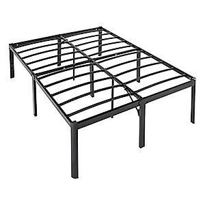 Amazon Basics Heavy Duty Non-Slip Bed Frame with Steel Slats, Easy Assembly - 18 inches, Full