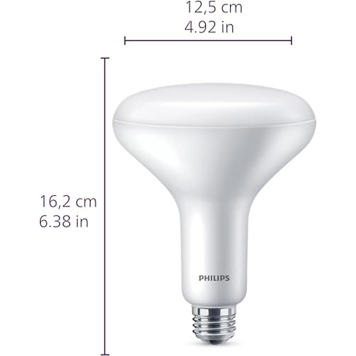 Philips LED BR40 Ultra Definition Frosted Dimmable LED Light Bulbs - Flicker-Free 65w Light Bulbs with EyeComfort Technology - Soft White 2700K Lightbulb - 800 Lumen - E26 Base - 4 Pack