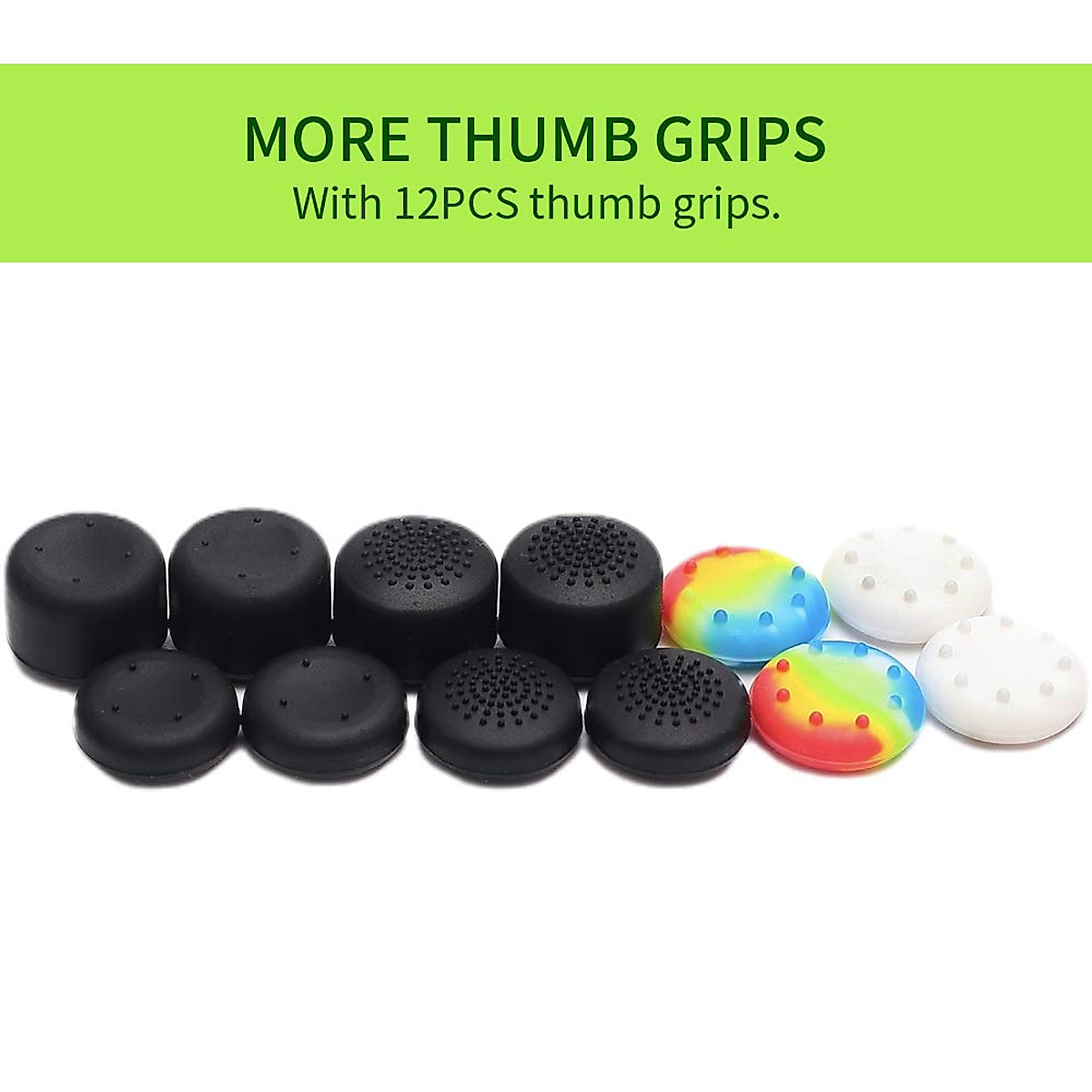 Skin Cover for Sony PS5 Dualsense Controller, Colourful Silicone Protecte Case Printing Cool Flowing Flame, with Pro Thumb Grips x 12