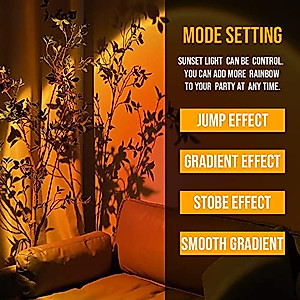 Sunset Lamp - 16 Colors Changing Remote Projector LED Lights - 360 Degree Rotation or Christmas Decorations Photography/Bedroom/Home Decor Sunset Lamps - Sunlight Projector - Sunset Projection Lamp