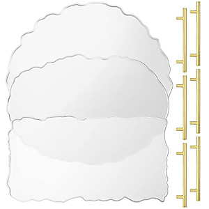 Resin Tray Molds and Gold Handles Set Silicone Tray Mold Irregular Casting Agate Epoxy Molds for DIY Crafts Making Faux Agate Tray Serving Board Home Decor (9)