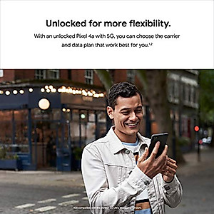 Google Pixel 4a with 5G - Android Phone - New Unlocked Smartphone with Night Sight and Ultrawide Lens - Clearly White (Renewed)