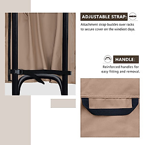 ULTCOVER Waterproof Firewood Racks Cover 8 Feet Heavy Duty Outdoor Logs Holder Stand Cover